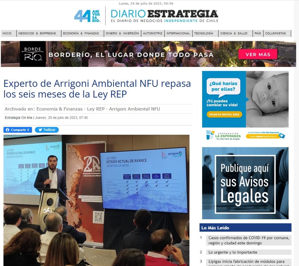 [Prensa] Experto de Arrigoni Ambiental NFU repasa los seis meses de la ...